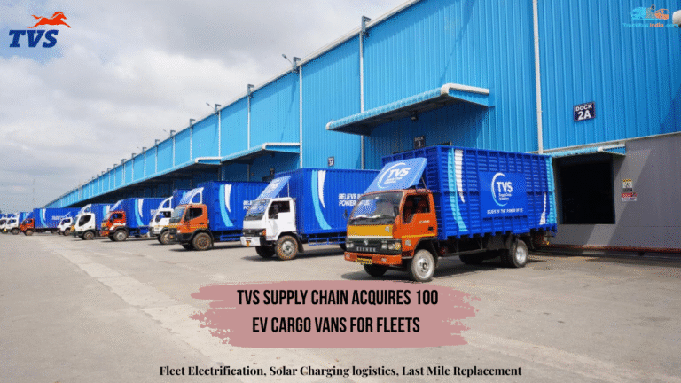 TVS Supply Chain Acquires 100 EV Cargo Vans to Electrify Last-Mile ...