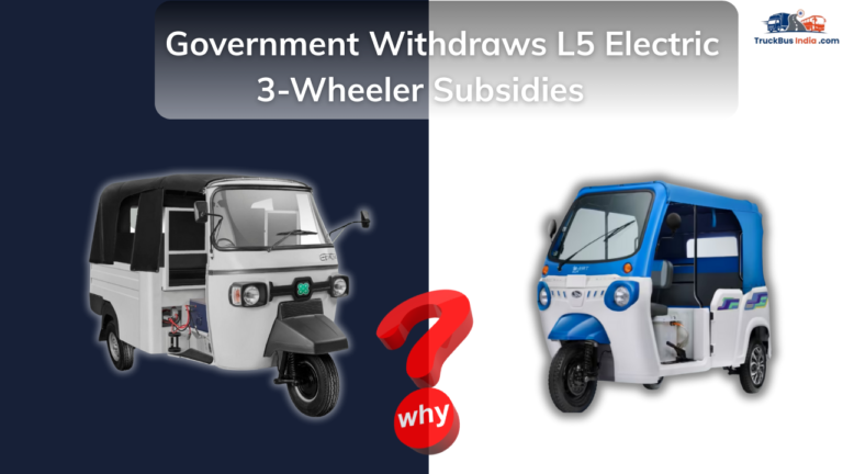 Government Ends L5 Electric Three-Wheeler Subsidies Under PM E-DRIVE ...